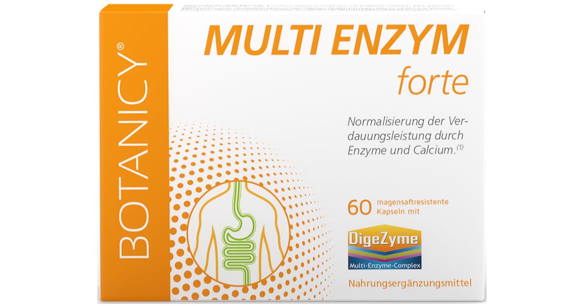 Botanicy MULTI ENZYM forte Kapseln zur Verdauungsförderung von Laktose ...