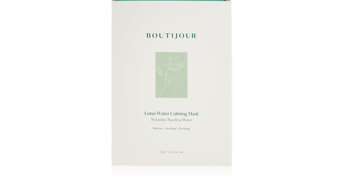 BOUTIJOUR Lotus Water Calming Mask Calming Face Sheet Mask with ...