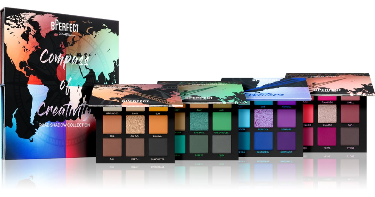 BPerfect Compass of Creativity Quad Shadow Collection eyeshadow palette ...