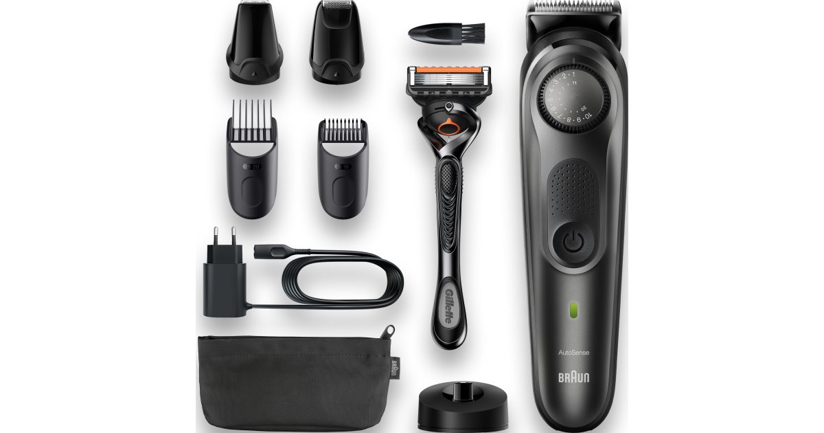 Braun BT 7340 Set Trimmer-Set für Bart und Körper (+ Ersatzbürstenköpfe ...