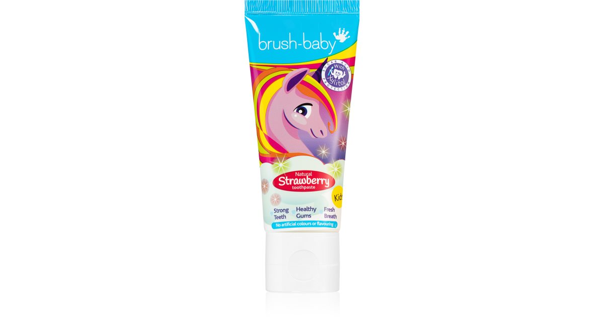 Brush Baby Natural Strawberry toothpaste for children with strawberry ...