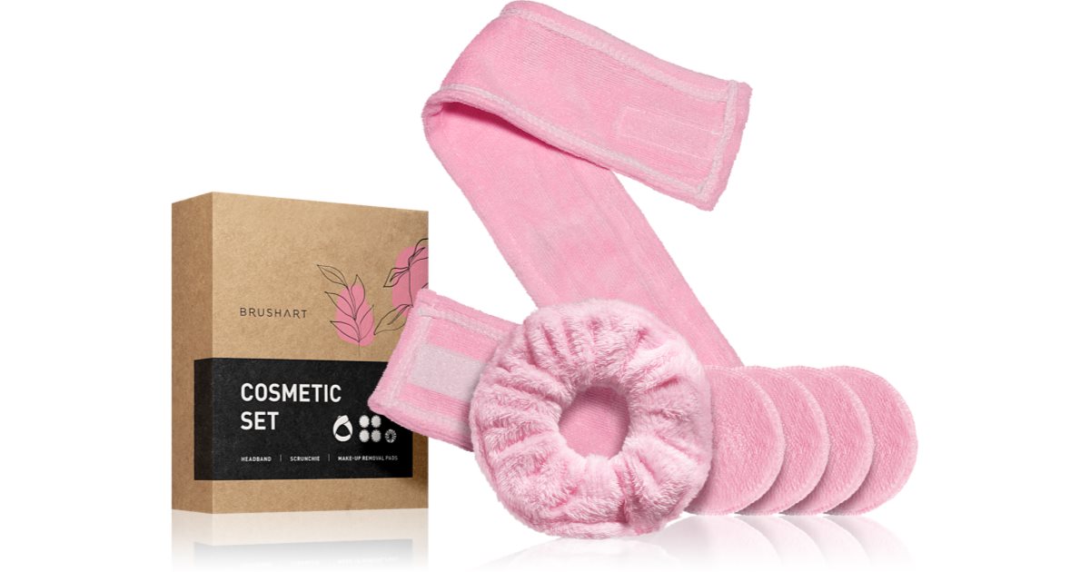 BrushArt Home Salon Cosmetic set microfiber makeup remover set Pink ...