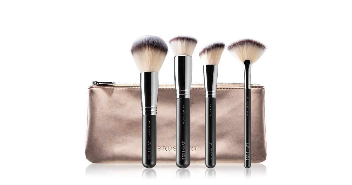 BrushArt Professional Face Brush set Set di pennelli con custodia da ...