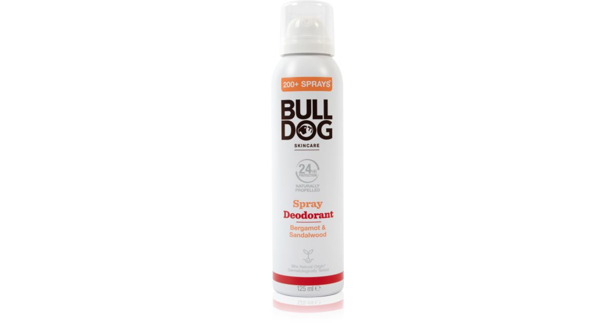 Bulldog Bergamot &Sandalwood Spray Deodorant aluminium-free deodorant ...