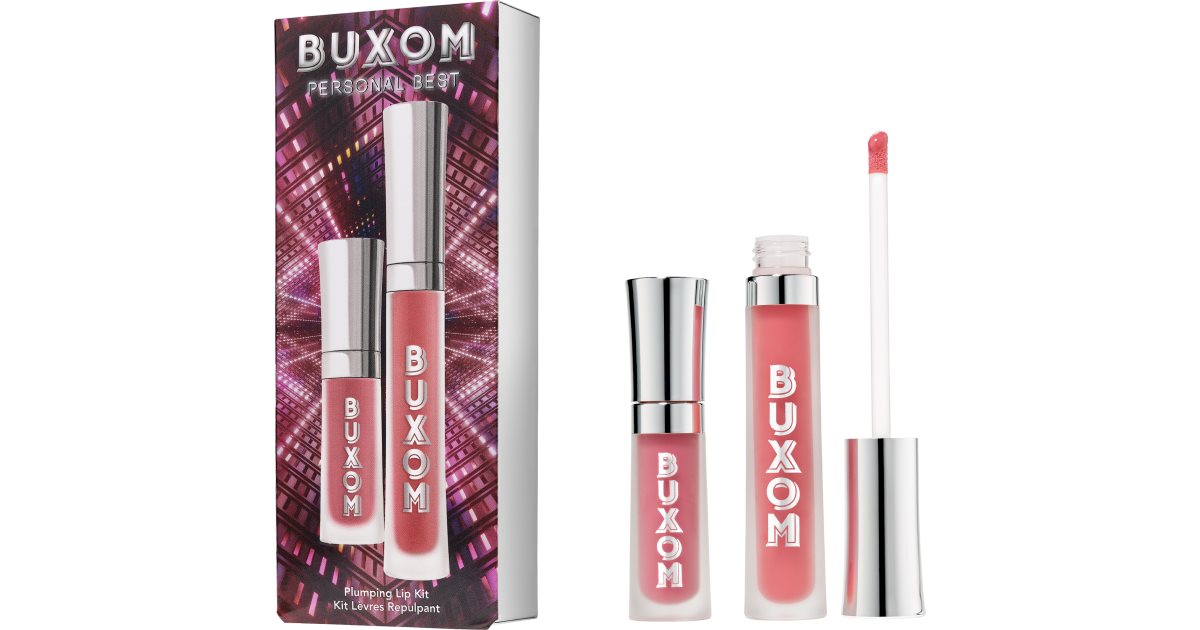 Buxom PLUMPING LIP KIT PERSONAL BEST Creamy Lip Gloss with magnifying ...