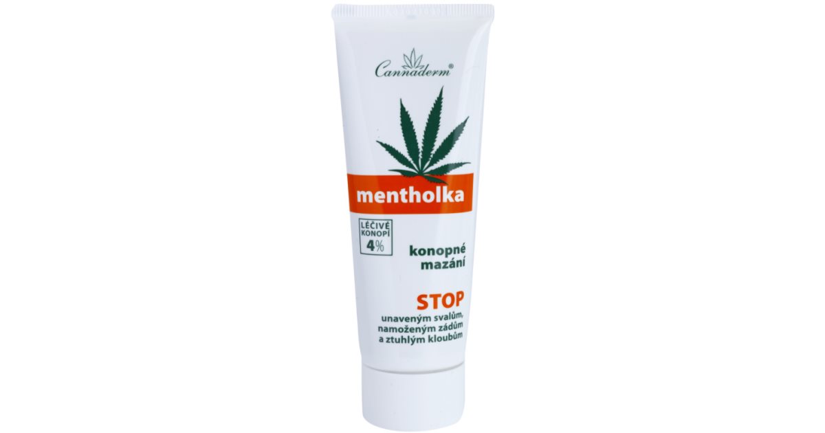 Cannaderm Mentholka konopné mazanie masážny krém s chladivým účinkom ...