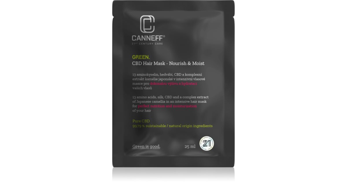 Canneff Green CBD Hair Mask Regenerating and Moisturising Hair Mask ...