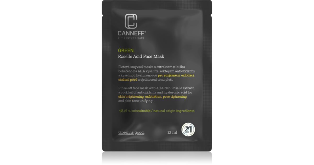 Canneff Green Roselle Acid Face Mask Exfoliërende Masker met AHA Acids ...