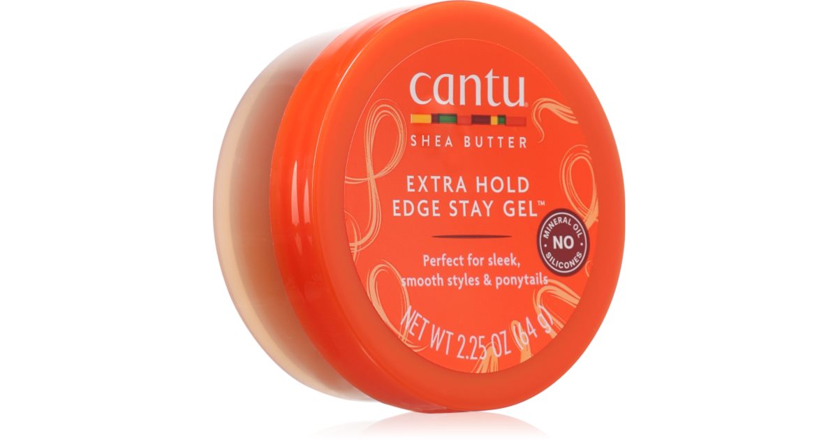 CANTU Shea Butter Extra Hold Edge Setting Gel for wavy and curly hair ...