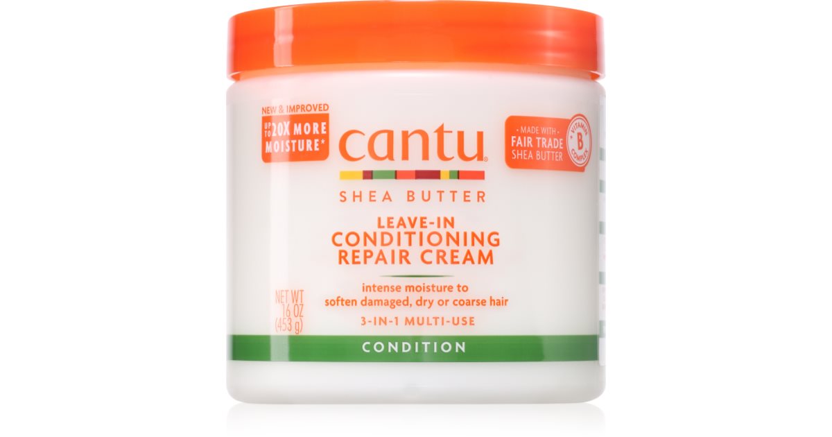 CANTU Shea Butter Leav-In Cond Cream leave-in conditioner for damaged ...