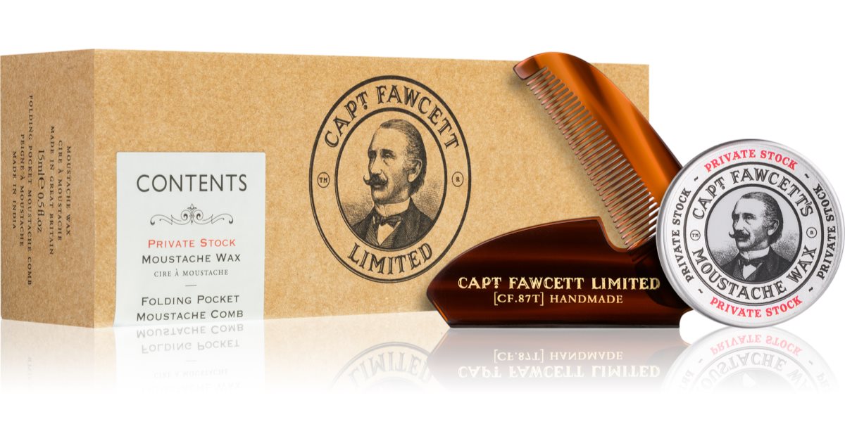 Captain Fawcett Gift Box Beard Private Stock coffret cadeau pour homme ...
