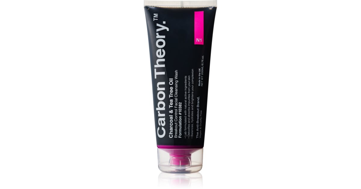 Carbon Theory Charcoal & Tea Tree Oil Deep Cleansing Gel with activated ...