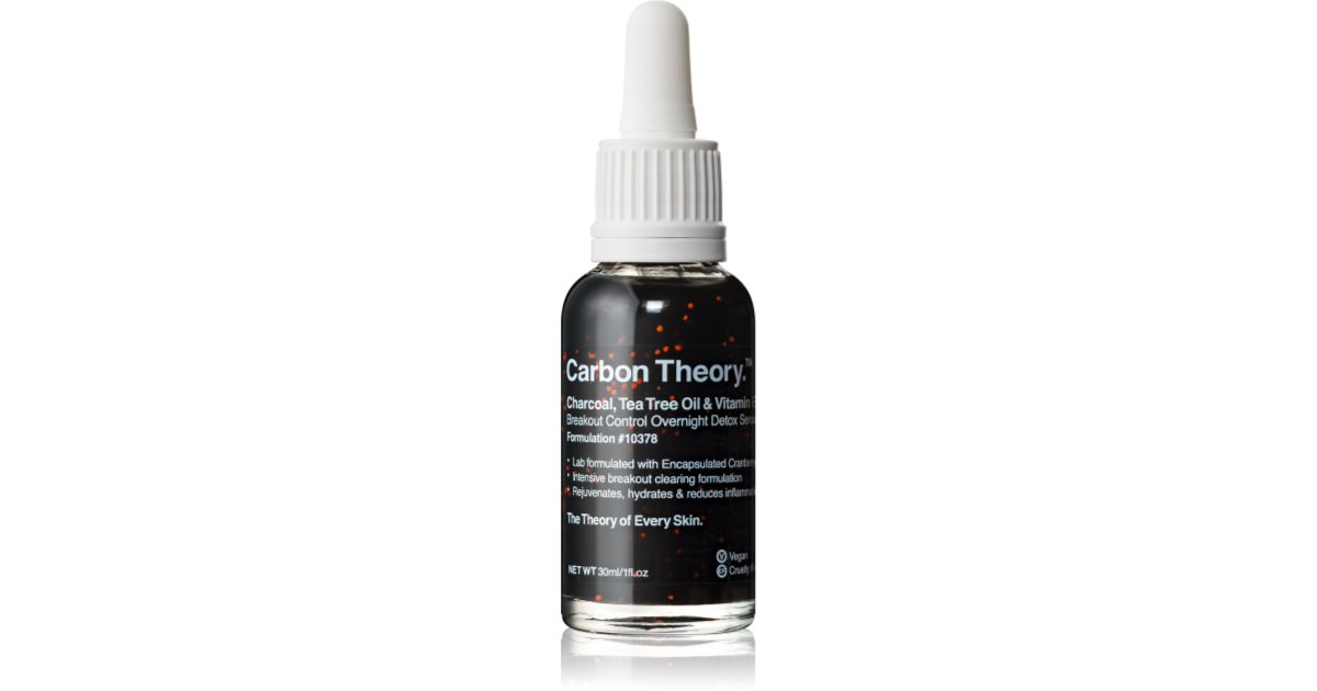 Carbon Theory Charcoal, Tea Tree Oil & Vitamin E serum regenerador de ...