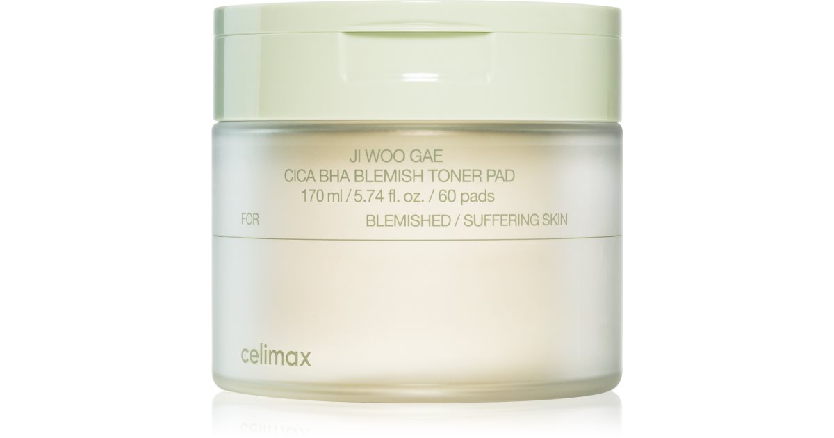 celimax Ji Woo Gae Cica BHA Blemish Toner Pad exfoliační polštářky pro ...
