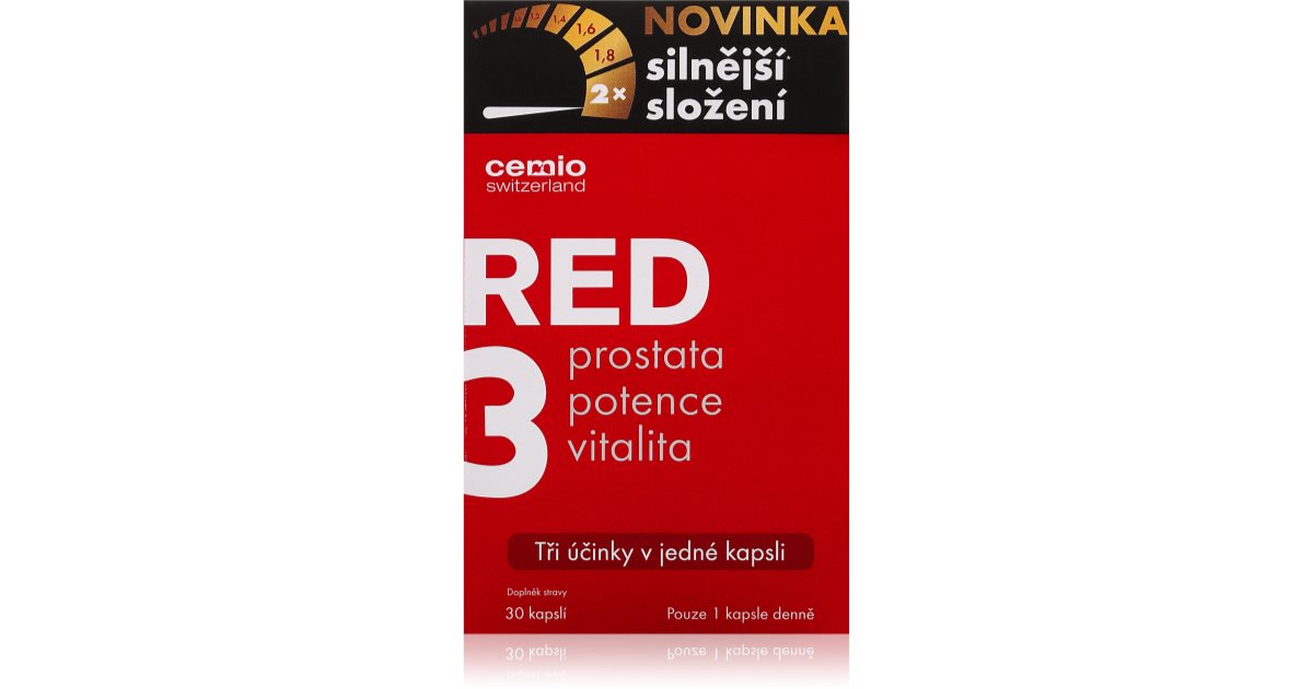 Cemio RED3 kapsle prostata, potence, vitalita | notino.cz