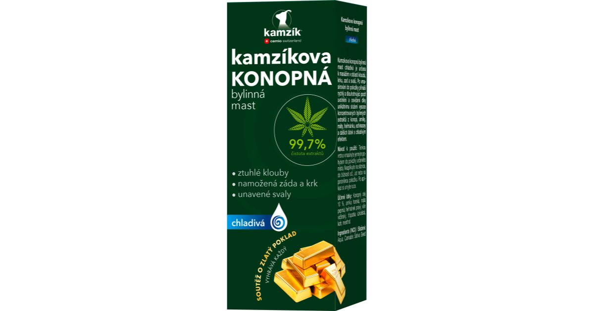 Cemio Kamzík cooling hemp ointment cannabis ointment with cooling ...