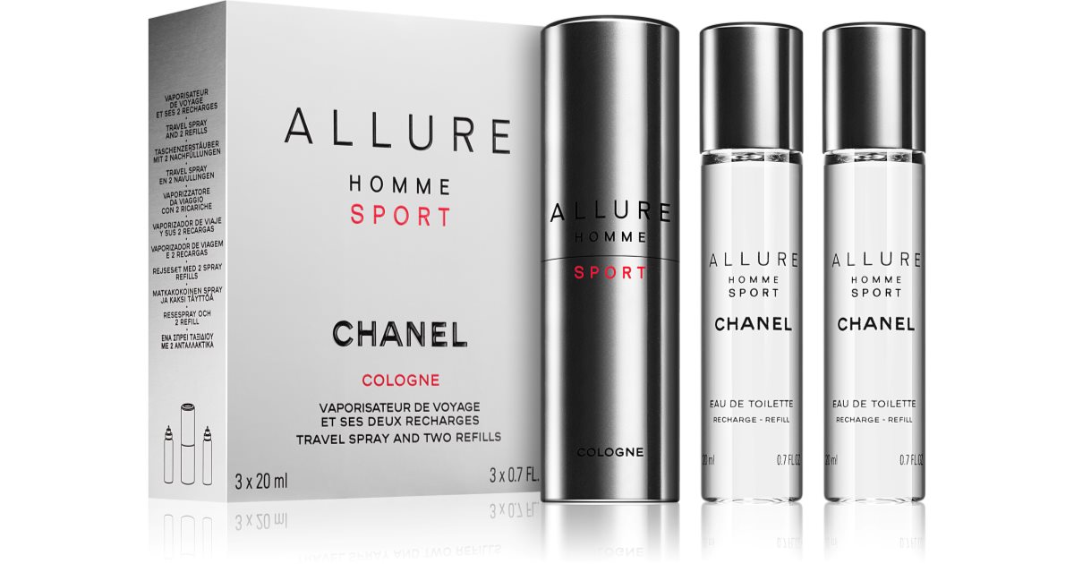 Chanel Allure Homme Sport Cologne Eau de Cologne (1x refillable + 2 x ...