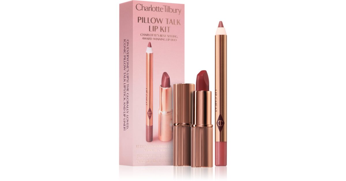 Charlotte Tilbury Pillow Talk Lip Kit lipstick and contouring lip liner ...
