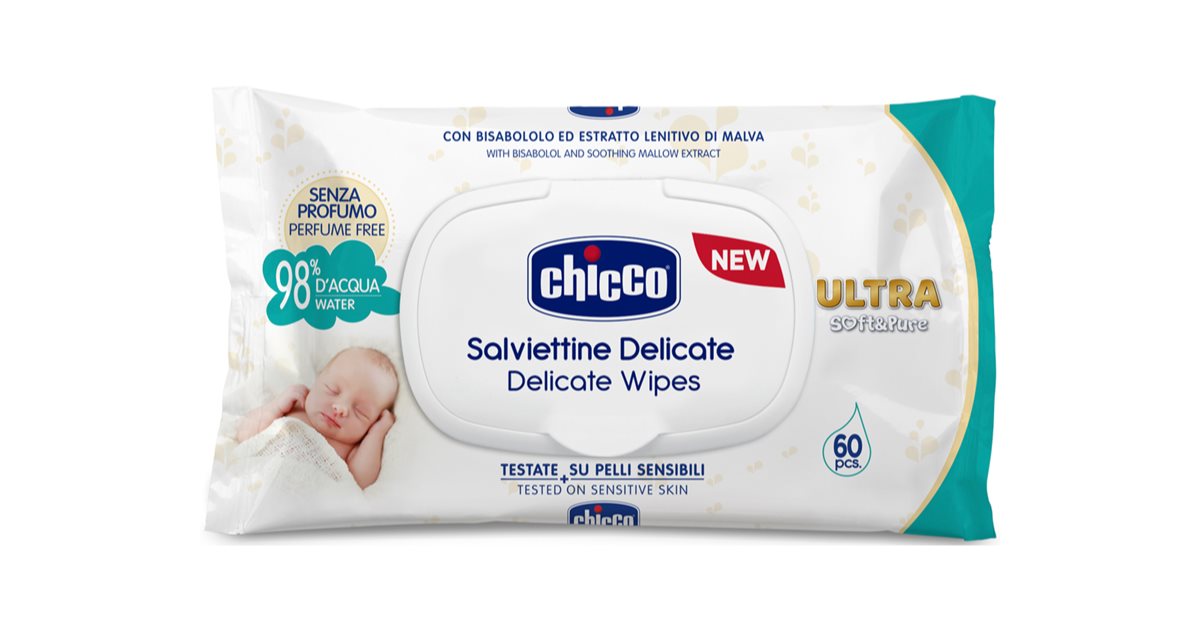Chicco Soft & Pure baby wipes | notino.co.uk