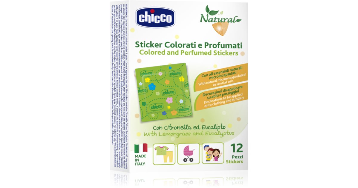 Chicco Natural Colored and Perfumed Stickers anti-insect bite stickers ...