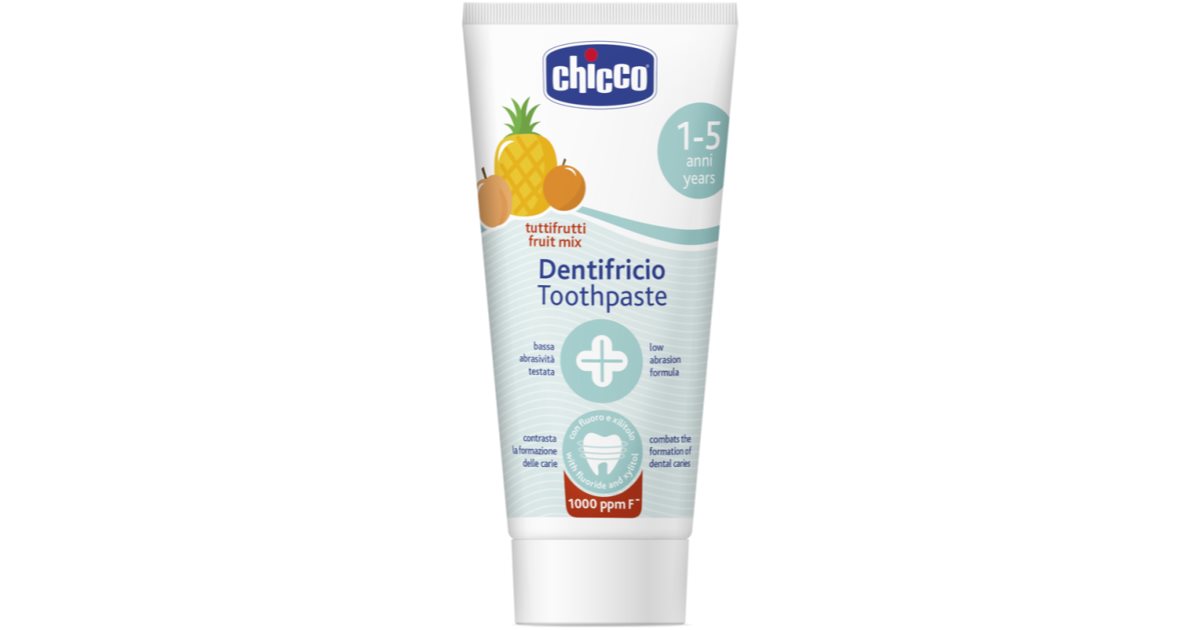 Chicco Toothpaste Fruit Mix Toothpaste For Children with fluoride ...