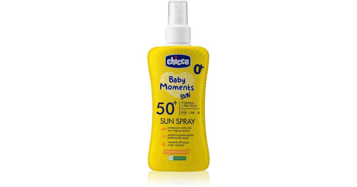 Chicco Baby Moments Sun spray do opalania dla dzieci SPF 50+