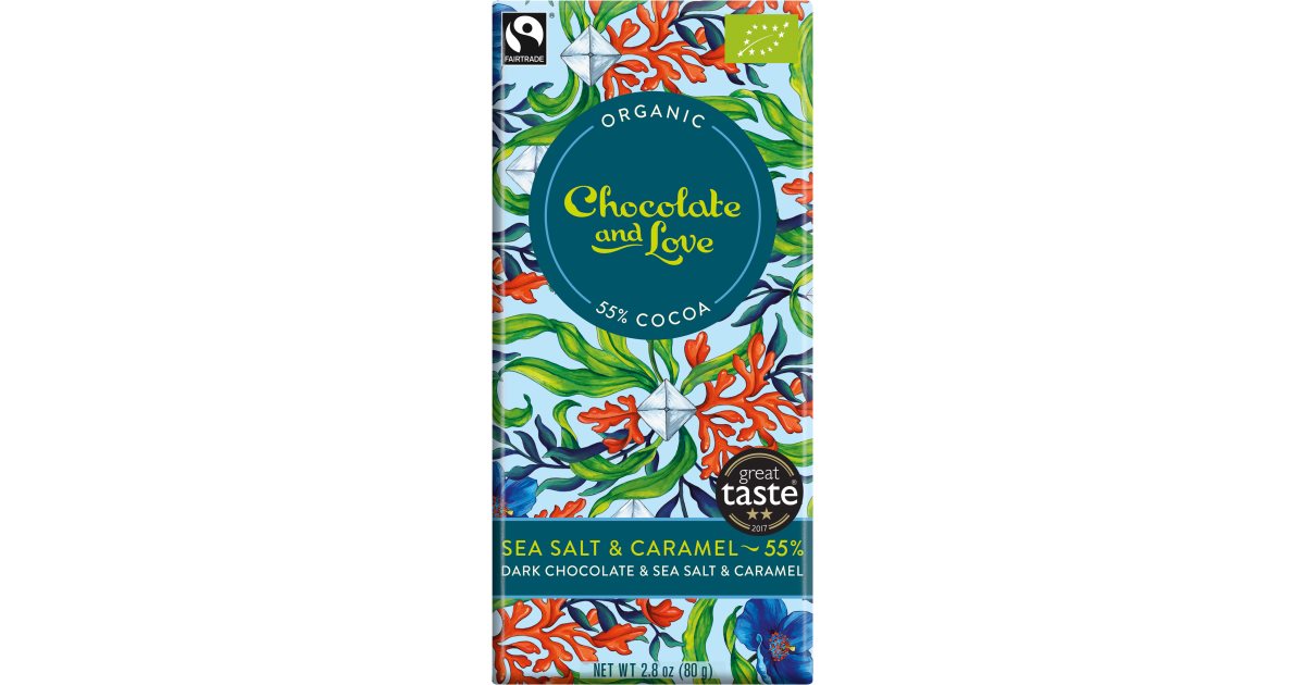 Chocolate & Love Sea Salt & Caramel 55% hořká čokoláda v BIO kvalitě ...