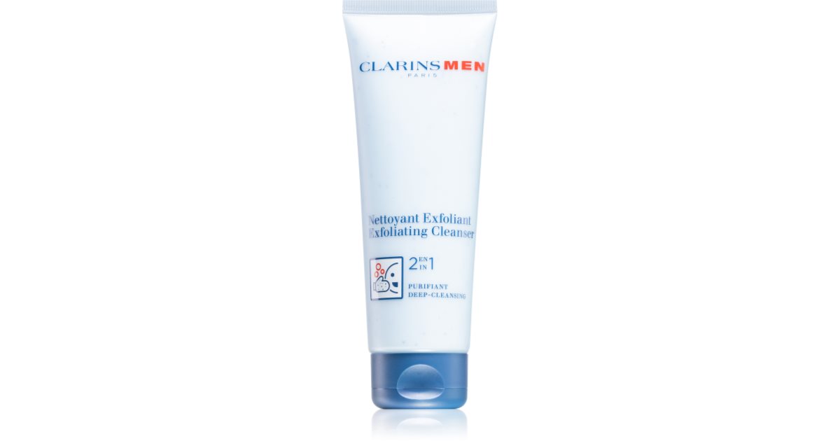 Clarins Men Exfoliating Cleanser Exfoliating Face Cleanser 2-in-1 ...