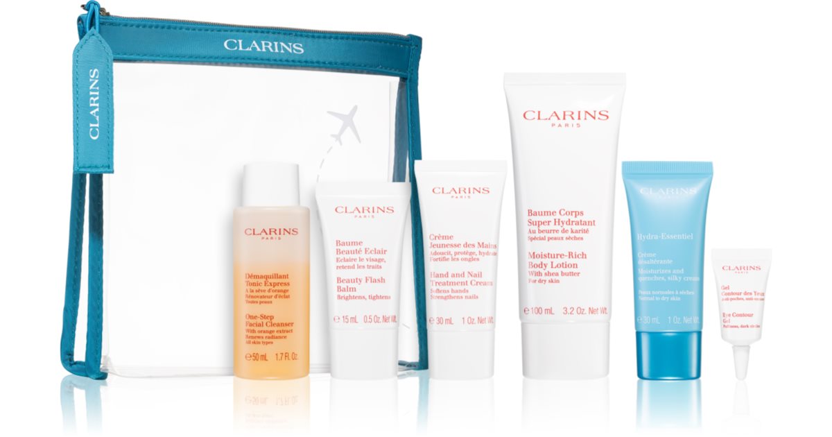 Clarins Head To Toe Moisturizing Essentials Travel Set for Women ...