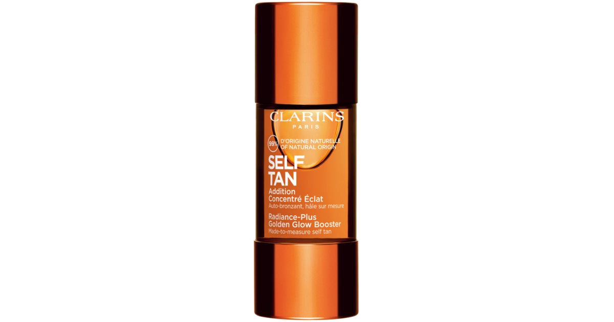 Clarins Self Tan Radiance-Plus Golden Glow Booster self-tanning product ...