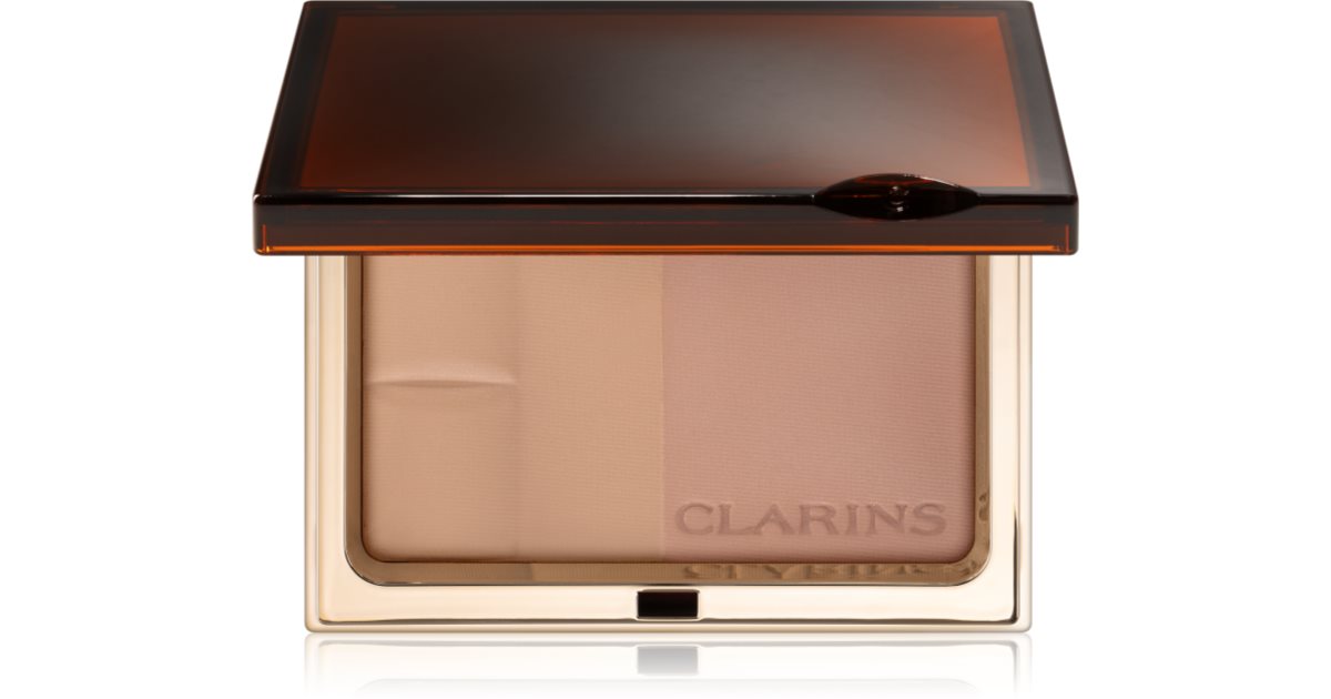 Clarins Bronzing Duo Mineral Powder Compact pó bronzeador matificante ...