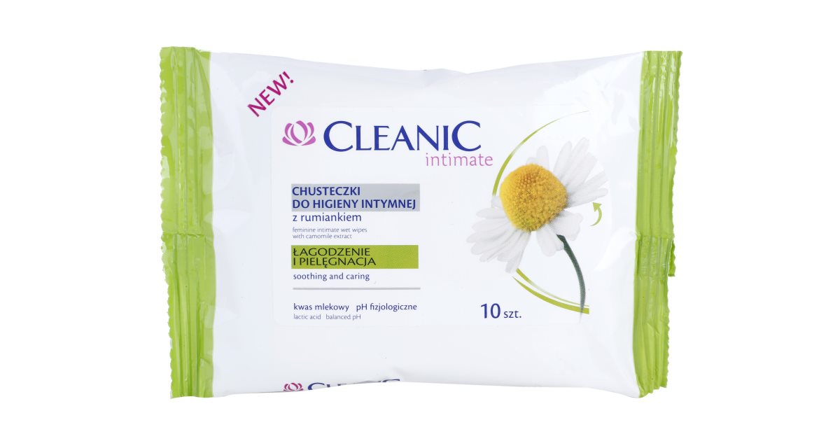 Cleanic Intimate lingettes hygiène intime au camomille | notino.fr