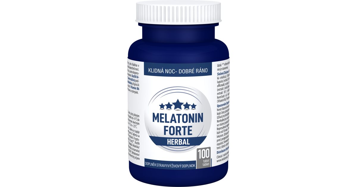 Clinical Melatonin Forte Herbal tablety pro klidný spánek | notino.cz