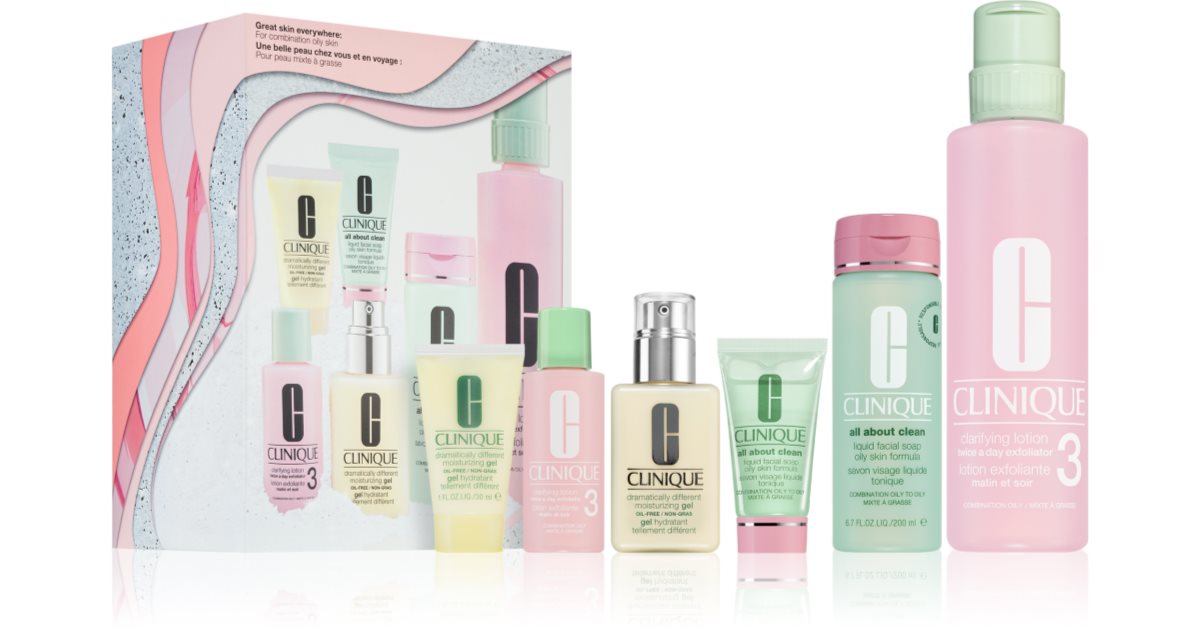 Clinique 3 Steps Skincare Set For Oily Skin zestaw upominkowy do twarzy