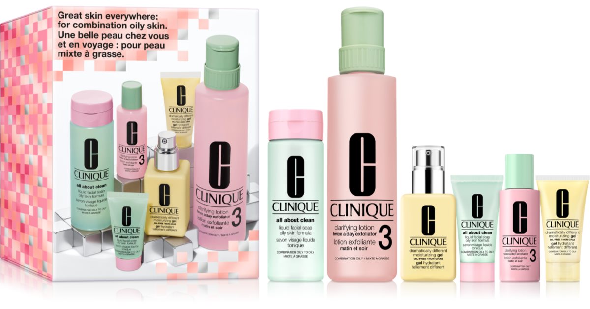 Clinique Holiday 3-Step Skincare Set For Oily Skin gift set for oily ...