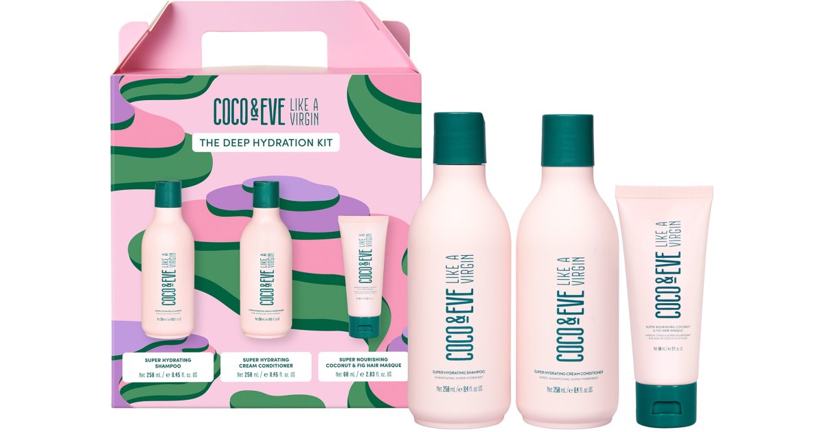 Coco & Eve Like A Virgin The Deep Hydration Kit gift set (for shiny and ...