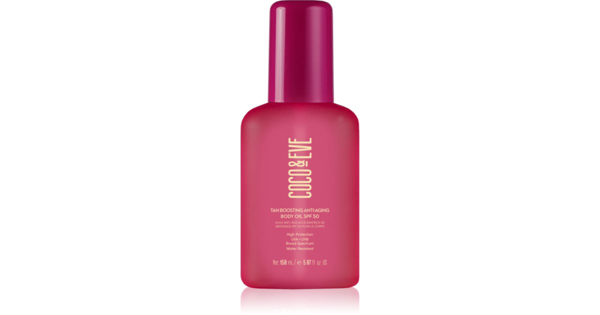 Coco & Eve Sunny Honey Tan Boosting Anti-Aging Body Oil SPF 50 ...