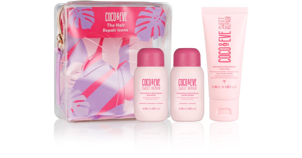 Coco & Eve Hair Repair Icons комплект за пътуване за увредена и ...