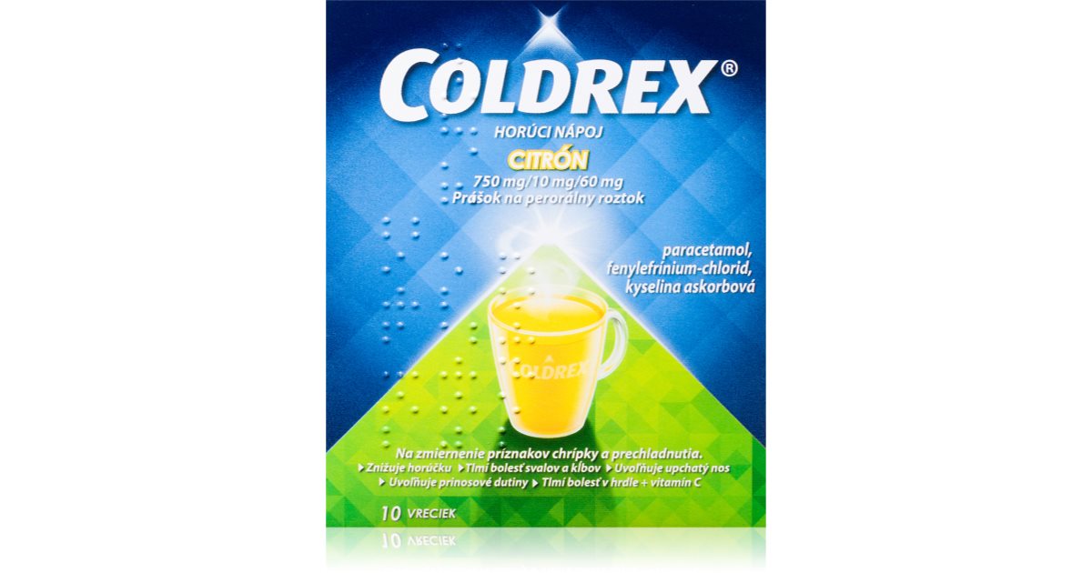 Coldrex Coldrex Horúcí nápoj Citron 750 mg/10mg/60mg prášok pre ...