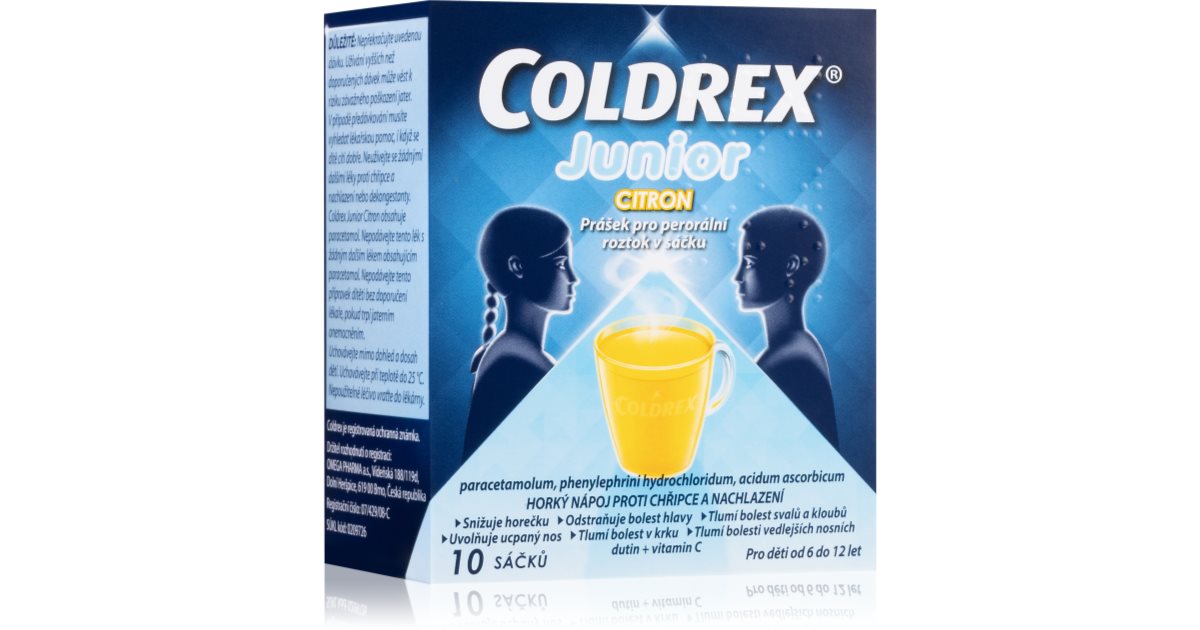 Coldrex Coldrex Junior Citron 300mg/5mg/20mg prášek pro perorální ...