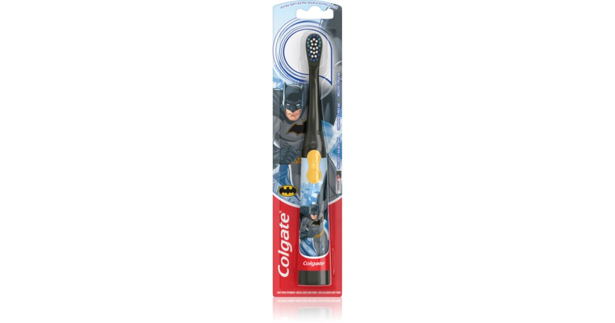 Colgate Kids Batman escova de dentes com bateria para crianças extra ...
