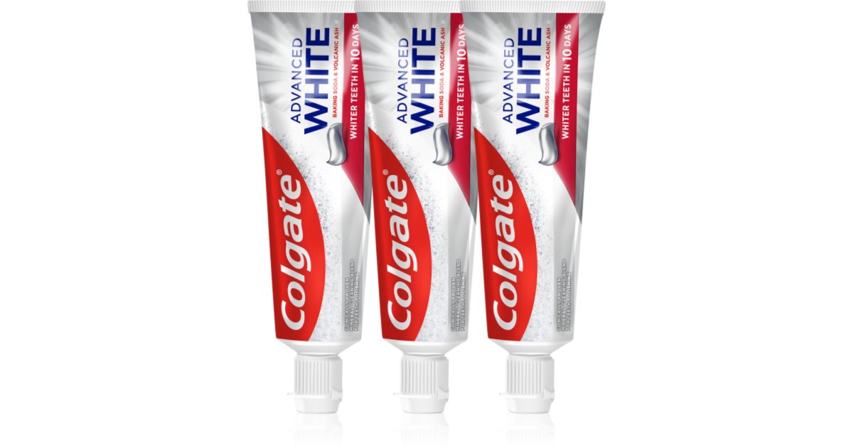 Colgate Advanced White Volcanic Ash and Baking Soda natural toothpaste ...