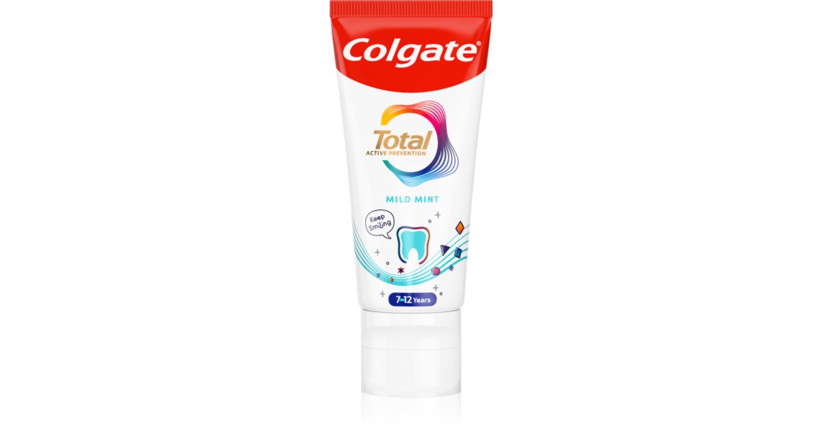 Colgate Total Junior Active Prevention Mild Mint toothpaste for deep ...