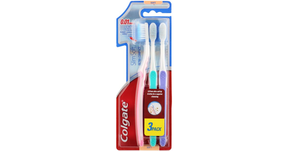 Colgate Slim Soft Ultra Compact Soft Toothbrushes 3 pcs | notino.co.uk
