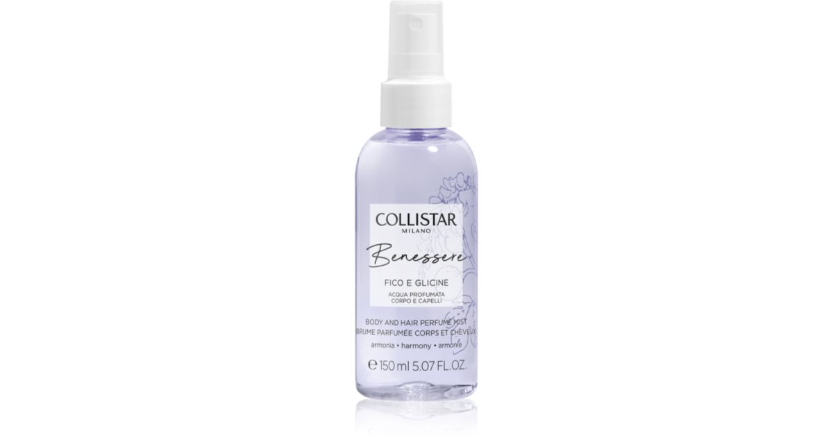 Collistar Benessere Fig and Wisteria scented mist for hair and body ...