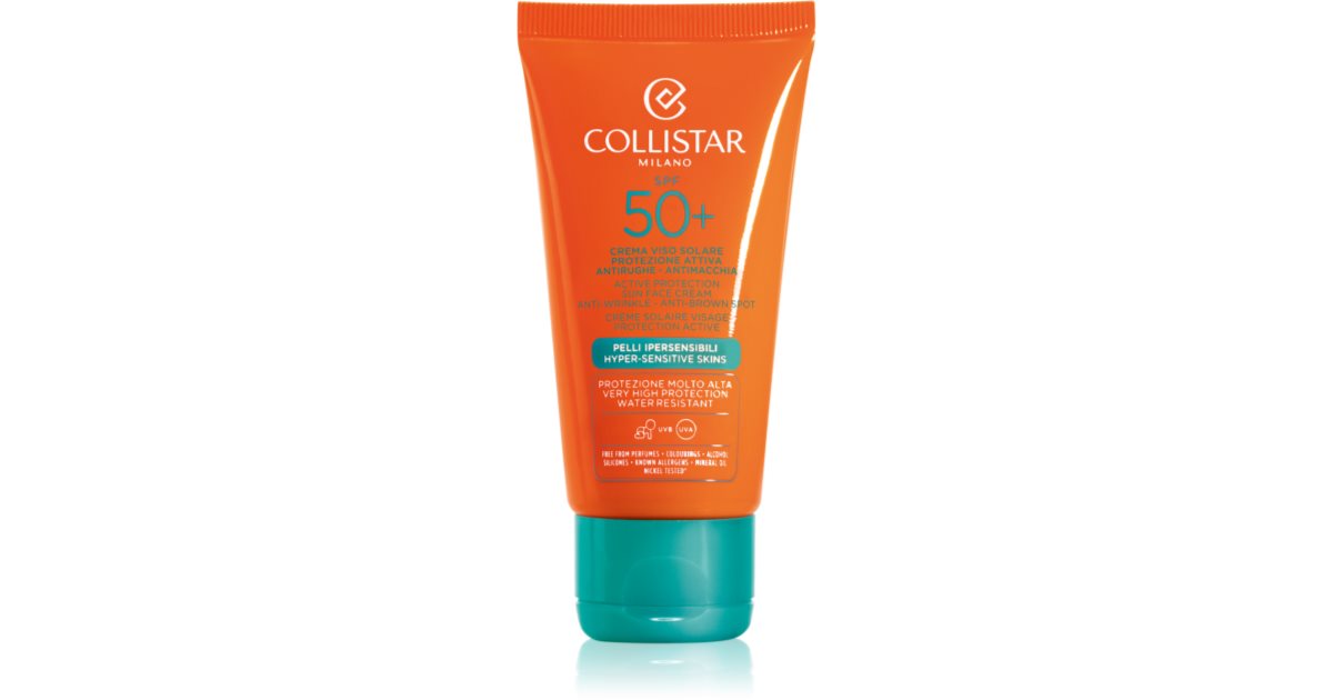 Collistar Special Perfect Tan Active Protection Sun Face Cream ...