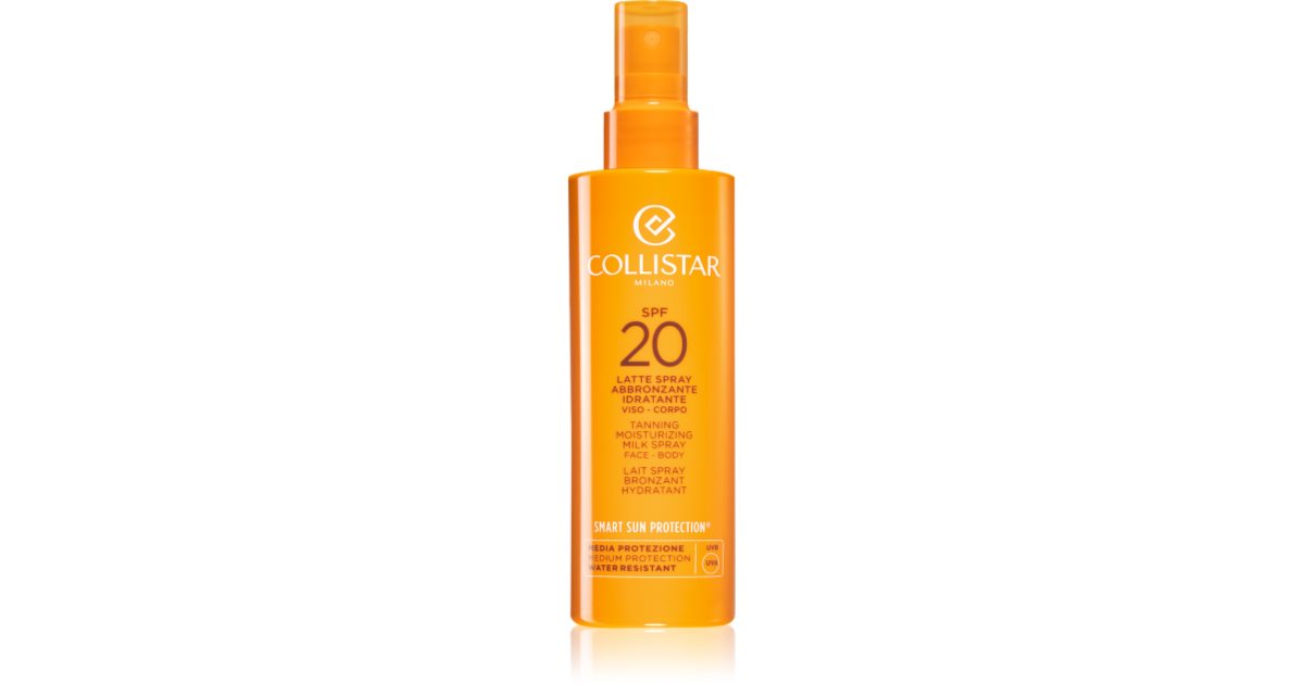 Collistar Smart Sun Protection Tanning Moisturizing Milk Spray SPF 20 ...