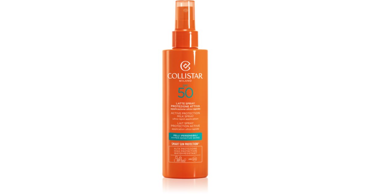 Collistar Active Protection Milk Spray SPF 50 Naptej spray formában SPF ...