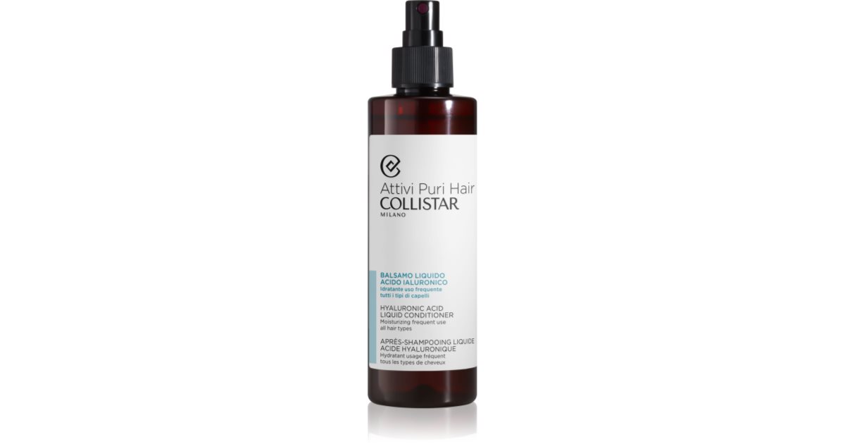 Collistar Hair Hyaluronic Acid Liquid Conditioner Moisturizer ...