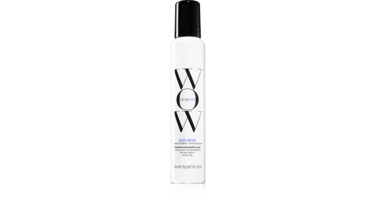 Color WOW Color Control Purple Toning + Styling Foam mousse teintée ...